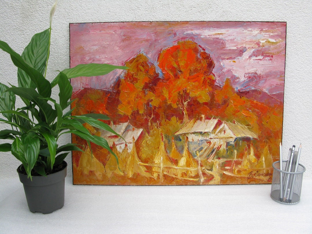 VINTAGE ORIGINAL PAINTING, Oil Painting, Vintage Realism, Landscape ...