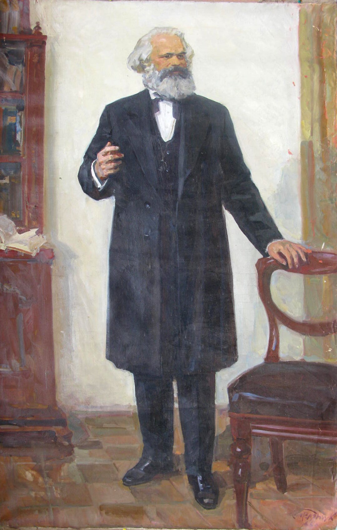 VINTAGE ORIGINAL PAINTING, Socialist Realism, Genre Painting, Portrait ...