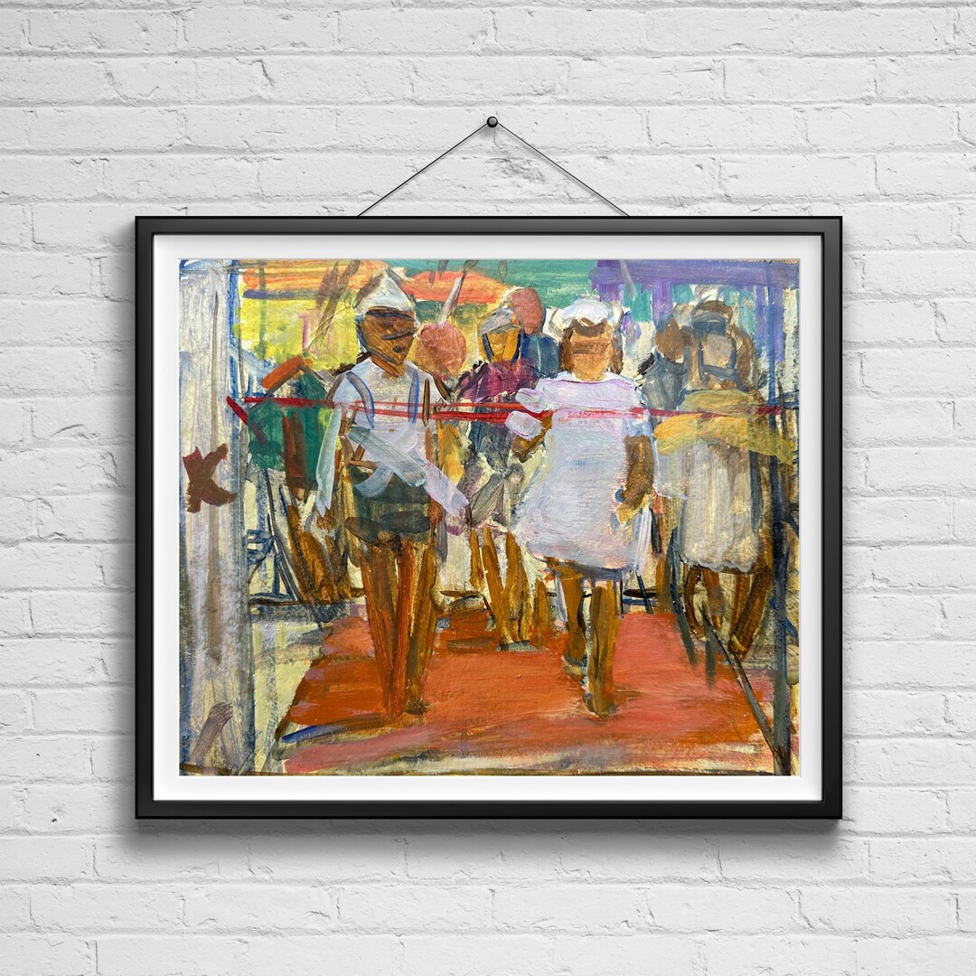 VINTAGE PAINTING, Vintage Realism, Socialist Realism, Portrait ...