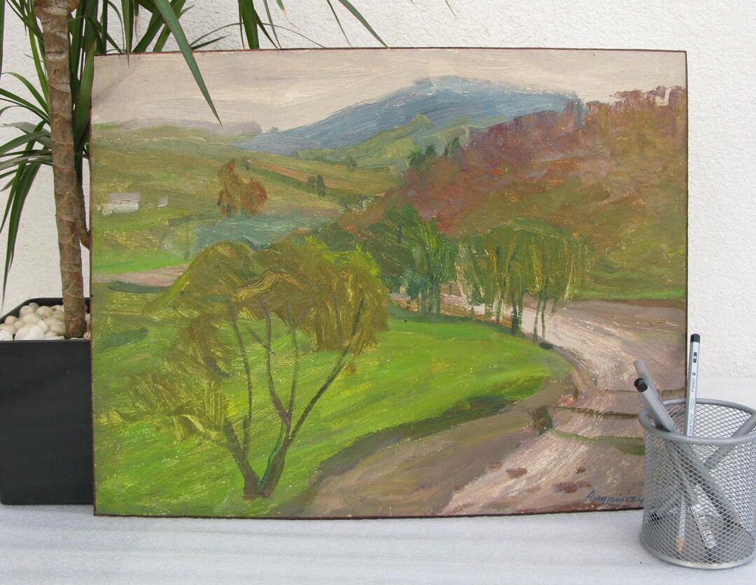 VINTAGE ORIGINAL PAINTING, Oil Painting, Social Realism, Vintage ...