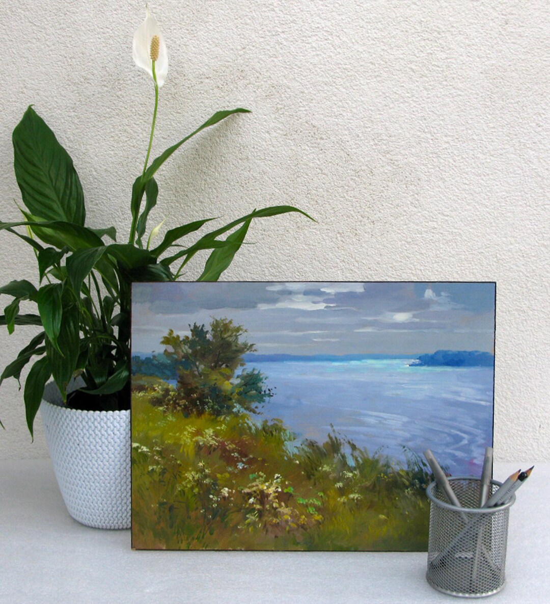 ORIGINAL PAINTING, Vintage Realism, Modern Painting, Landscape, Rural ...