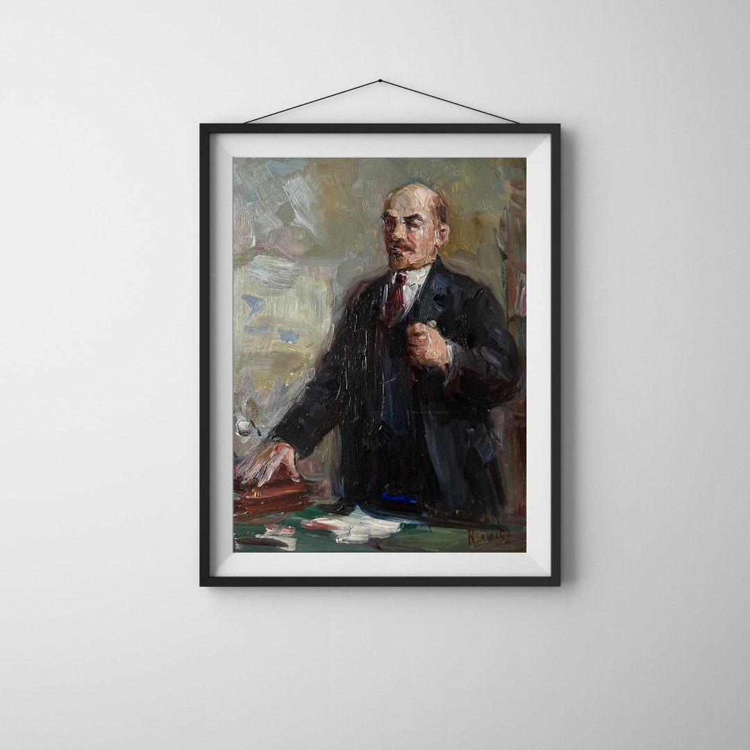 VINTAGE PAINTING, Oil Painting, Socialist Realism, Portrait, Male ...