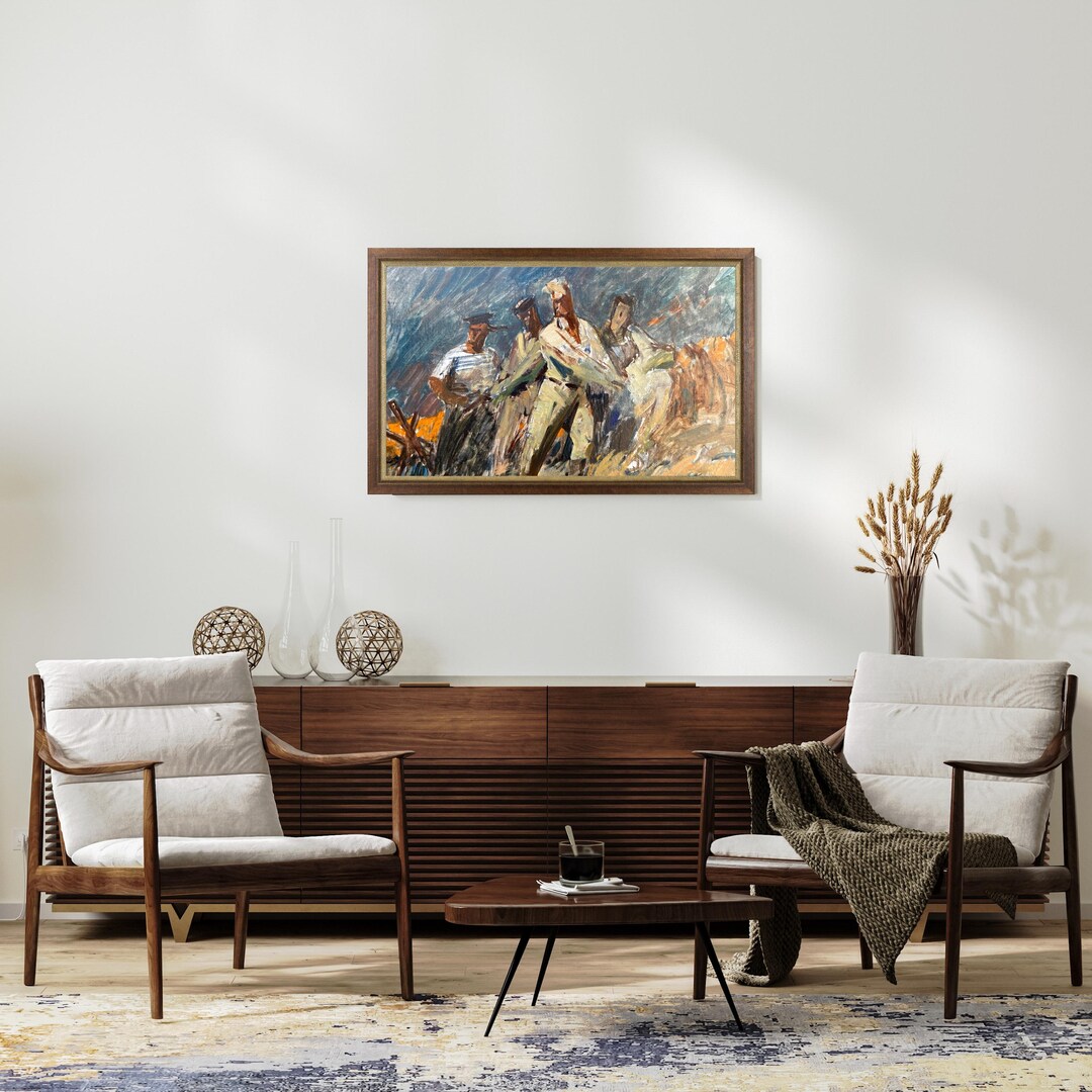 VINTAGE PAINTING, Vintage Realism, Socialist Realism, Portrait ...