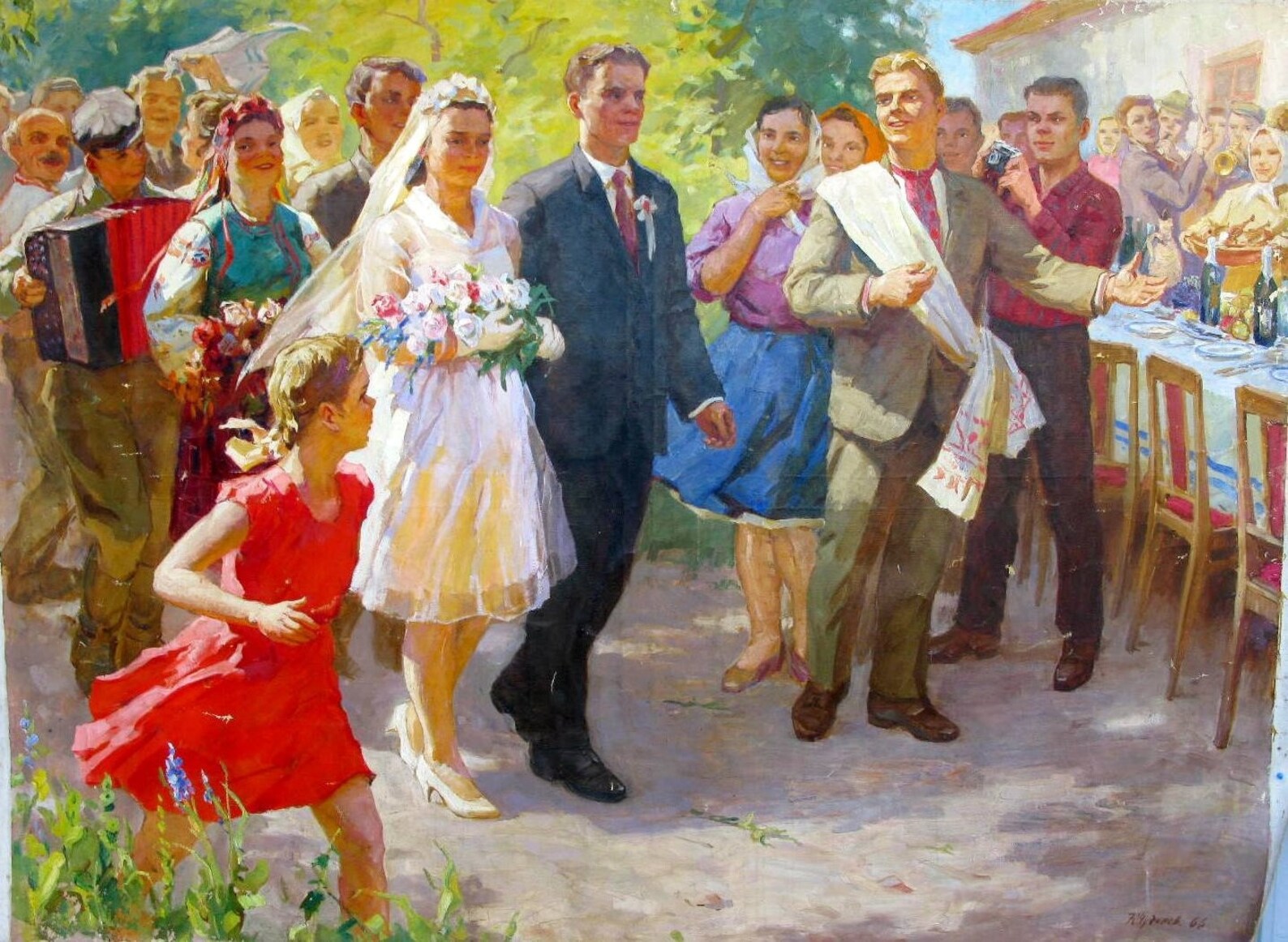 VINTAGE ORIGINAL PAINTING Socialist Realism Genre Painting - Etsy