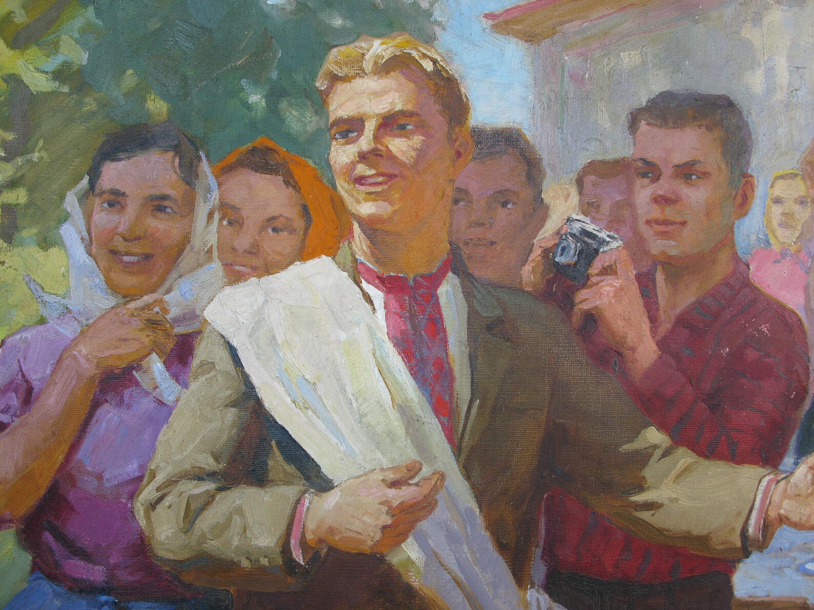 VINTAGE ORIGINAL PAINTING Socialist Realism Genre Painting - Etsy
