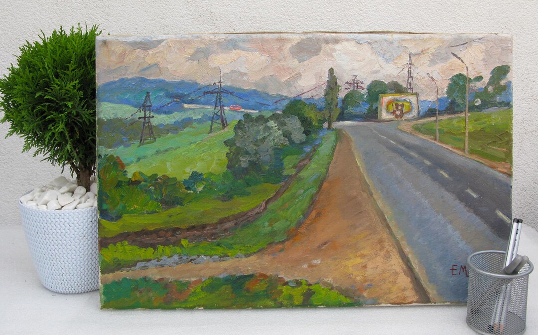 VINTAGE ORIGINAL PAINTING, Oil Painting, Socialist Realism, Vintage ...