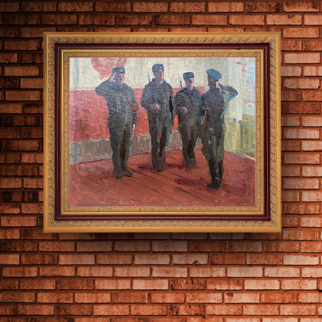 VINTAGE PAINTING, Vintage Realism, Socialist Realism, Portrait, Genre ...