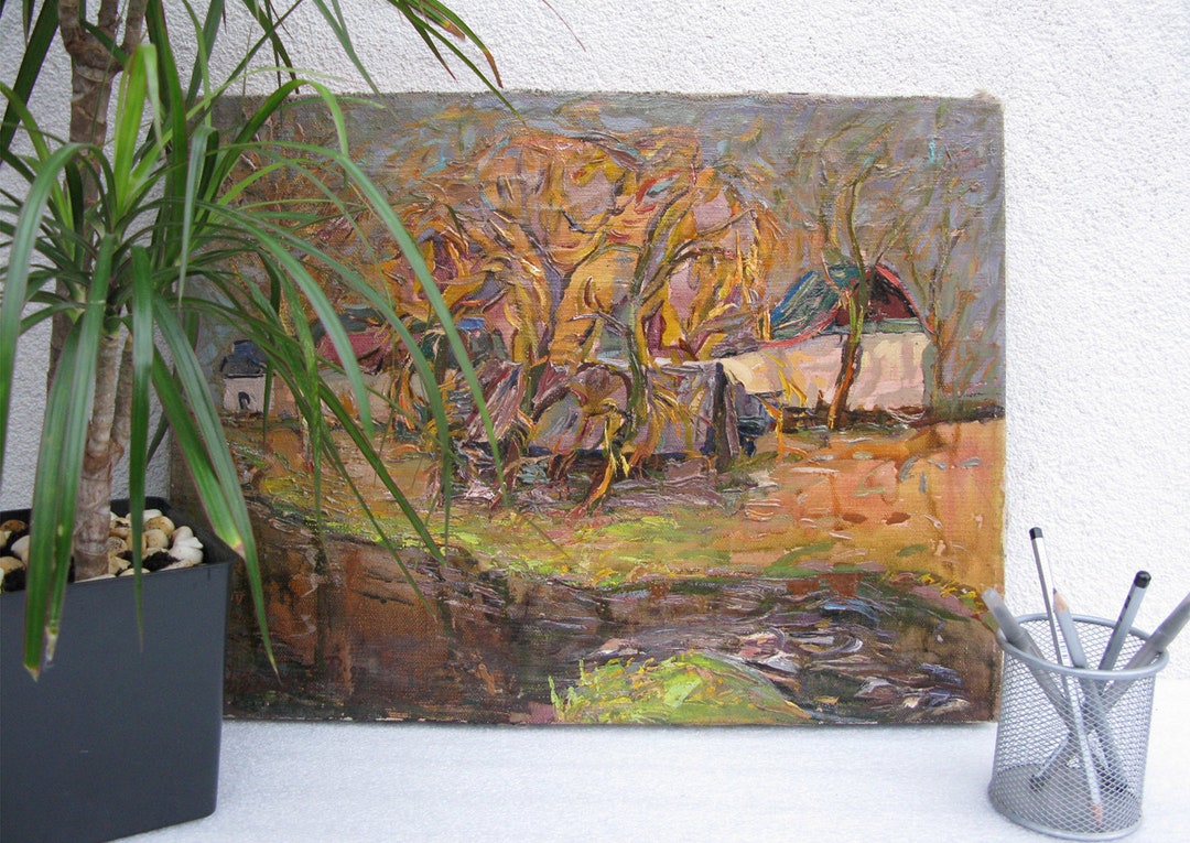 VINTAGE ORIGINAL PAINTING, Oil Painting, Vintage Realism, Social ...