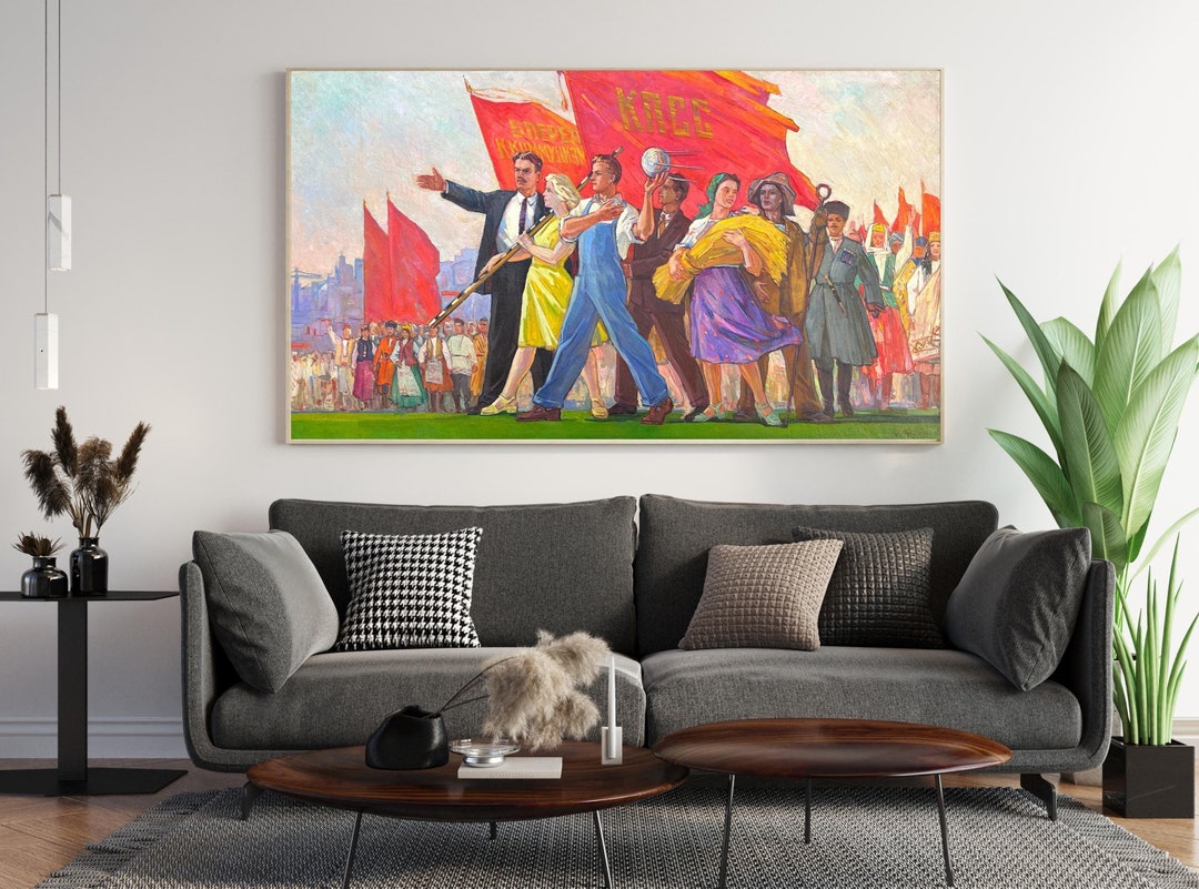 VINTAGE ORIGINAL PAINTING, Vintage Realism, Socialist Realism, Genre ...