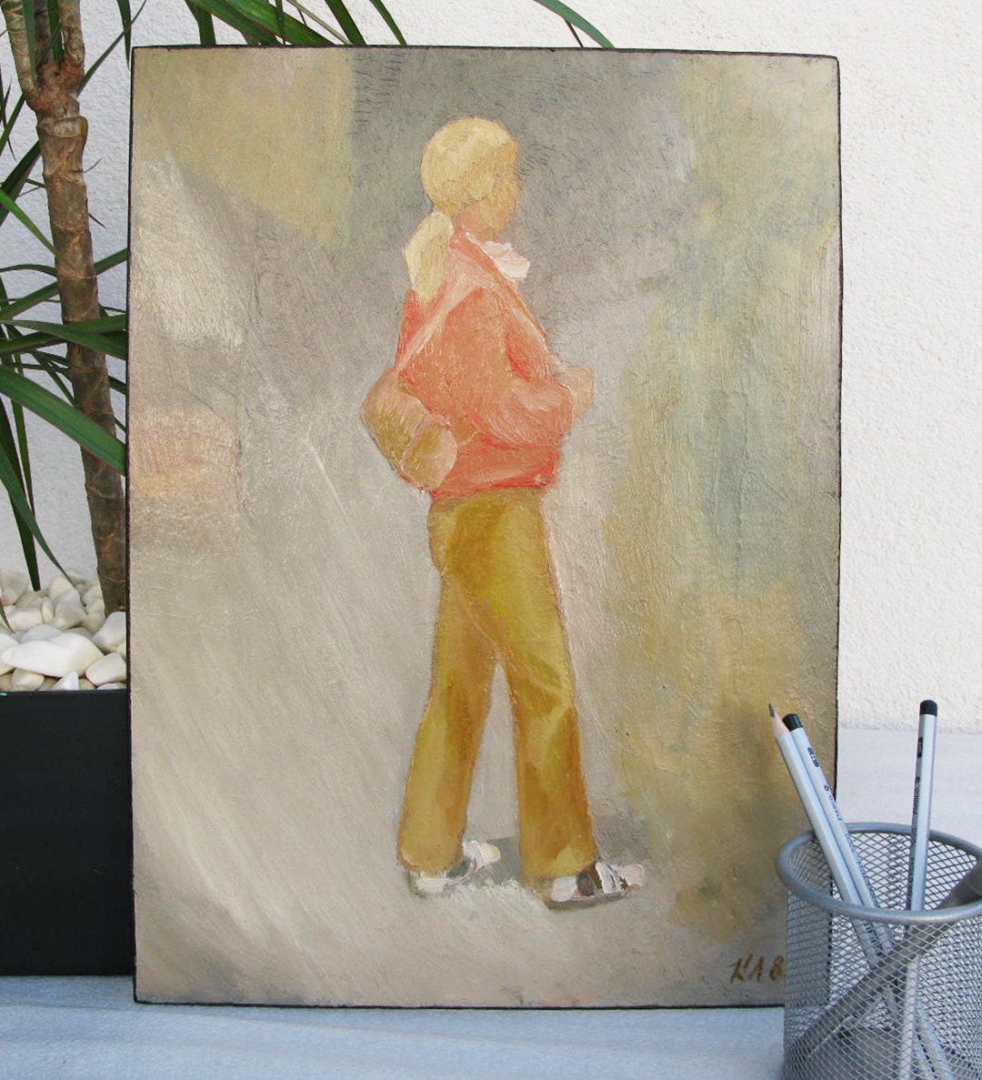 VINTAGE ORIGINAL PAINTING, Oil Painting, Vintage Realism, Socialist ...