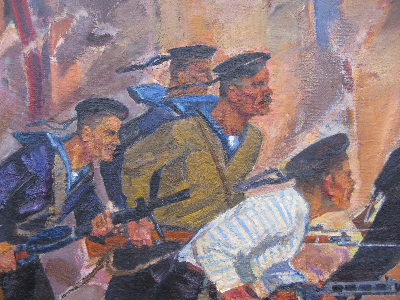 VINTAGE ORIGINAL PAINTING Socialist Realism Genre Painting - Etsy