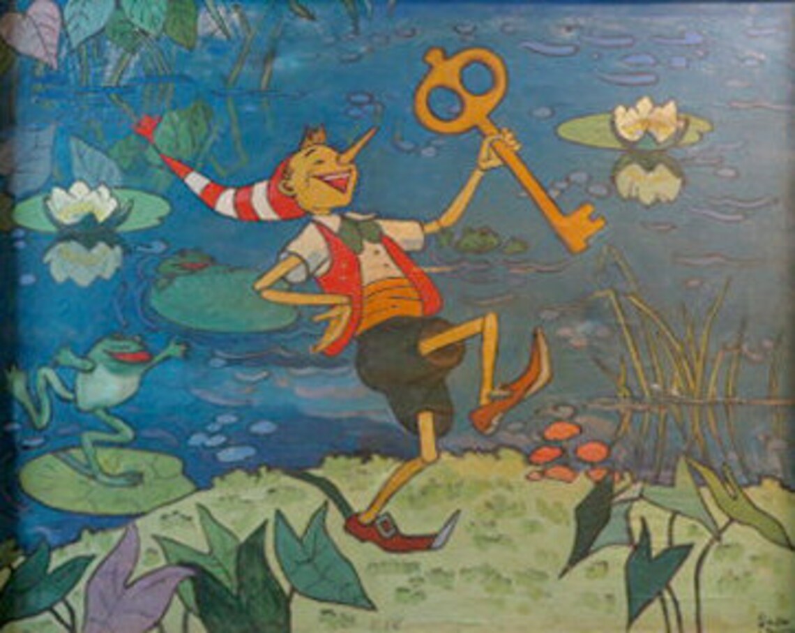 VINTAGE ORIGINAL PAINTING Fairy Tale pinocchio - Etsy