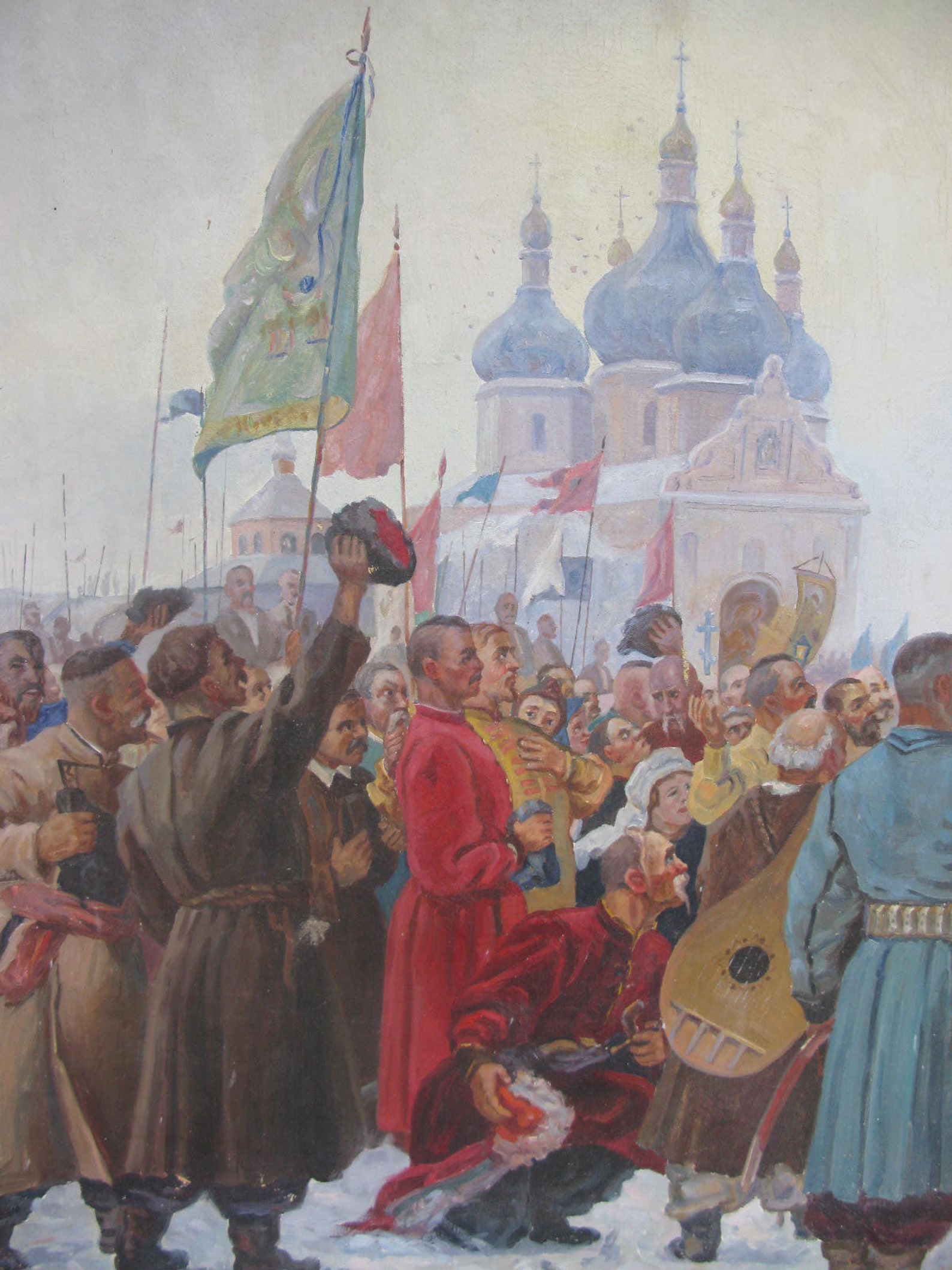 VINTAGE ORIGINAL PAINTING, Socialist Realism, Genre Painting, Copy of ...