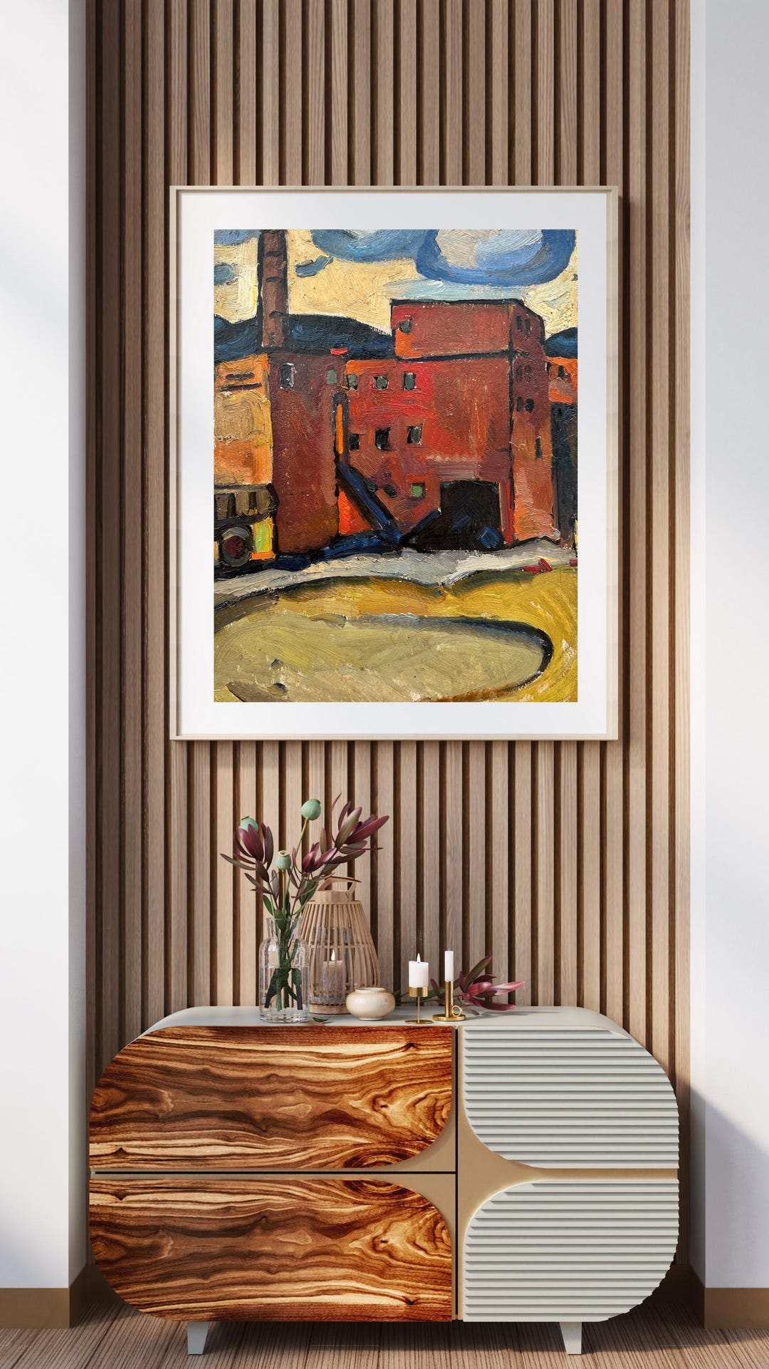 VINTAGE PAINTING, Vintage Realism, Socialist Realism, Landscape ...