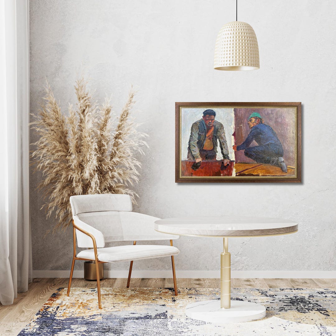 VINTAGE PAINTING, Oil Painting, Vintage Realism, Socialist Realism ...
