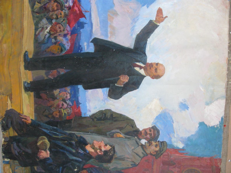 VINTAGE ORIGINAL PAINTING, Socialist Realism, Genre Painting, Portrait ...