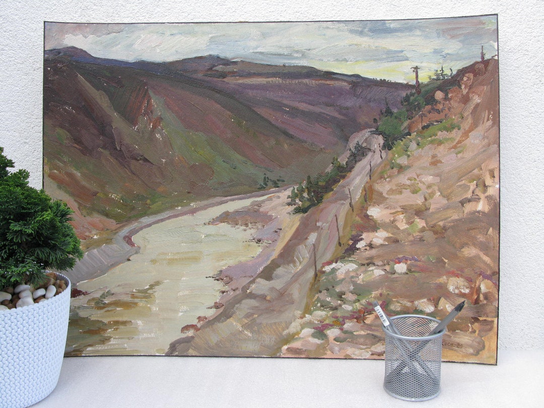 VINTAGE ORIGINAL PAINTING, Oil Painting, Vintage Realism, Social ...