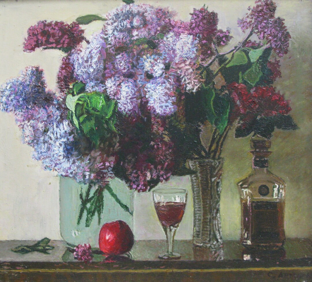 MODERN ORIGINAL PAINTING, Oil Painting, Socialist Realism, Still Life ...