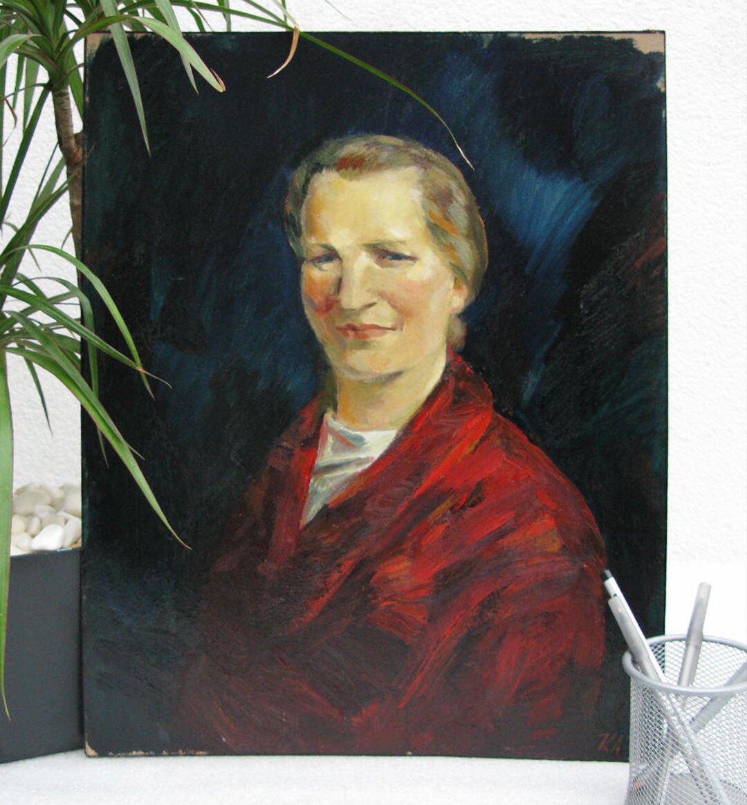 VINTAGE ORIGINAL PAINTING, Oil Painting, Vintage Realism, Socialist ...