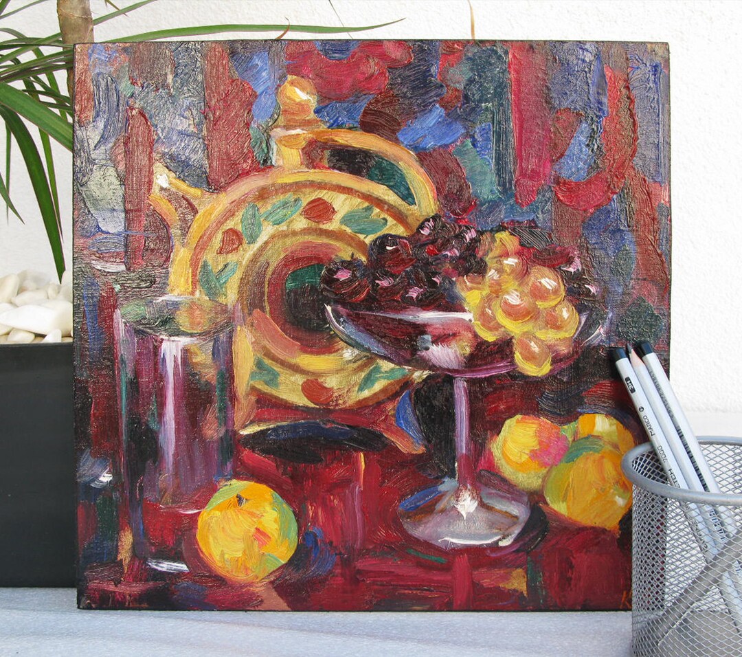 VINTAGE ORIGINAL PAINTING, Oil Painting, Vintage Realism, Socialist ...