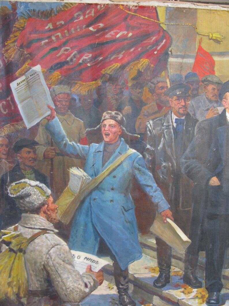 VINTAGE ORIGINAL PAINTING Socialist Realism Genre Painting - Etsy