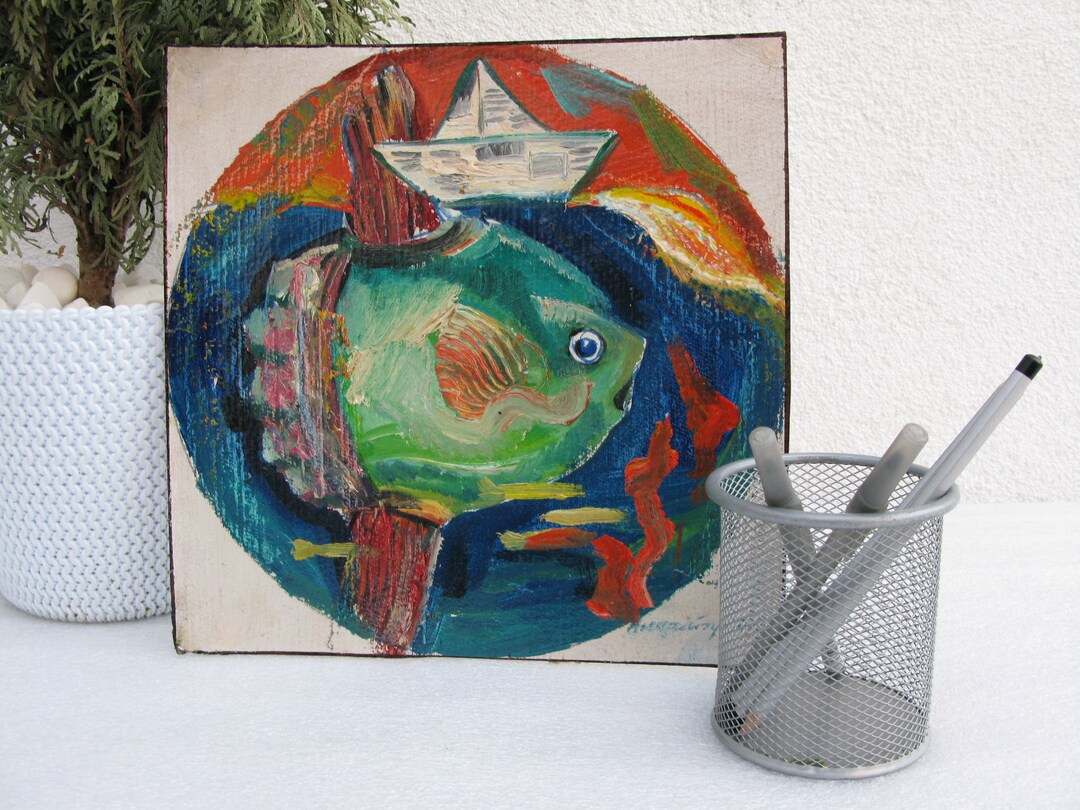 VINTAGE ORIGINAL PAINTING, Oil Painting, Vintage Realism, Socialist ...