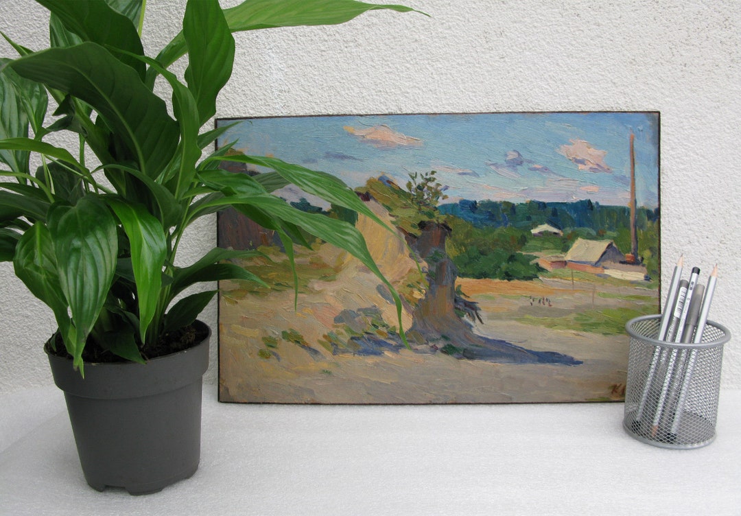 VINTAGE ORIGINAL PAINTING, Oil Painting, Vintage Realism, Socialist ...