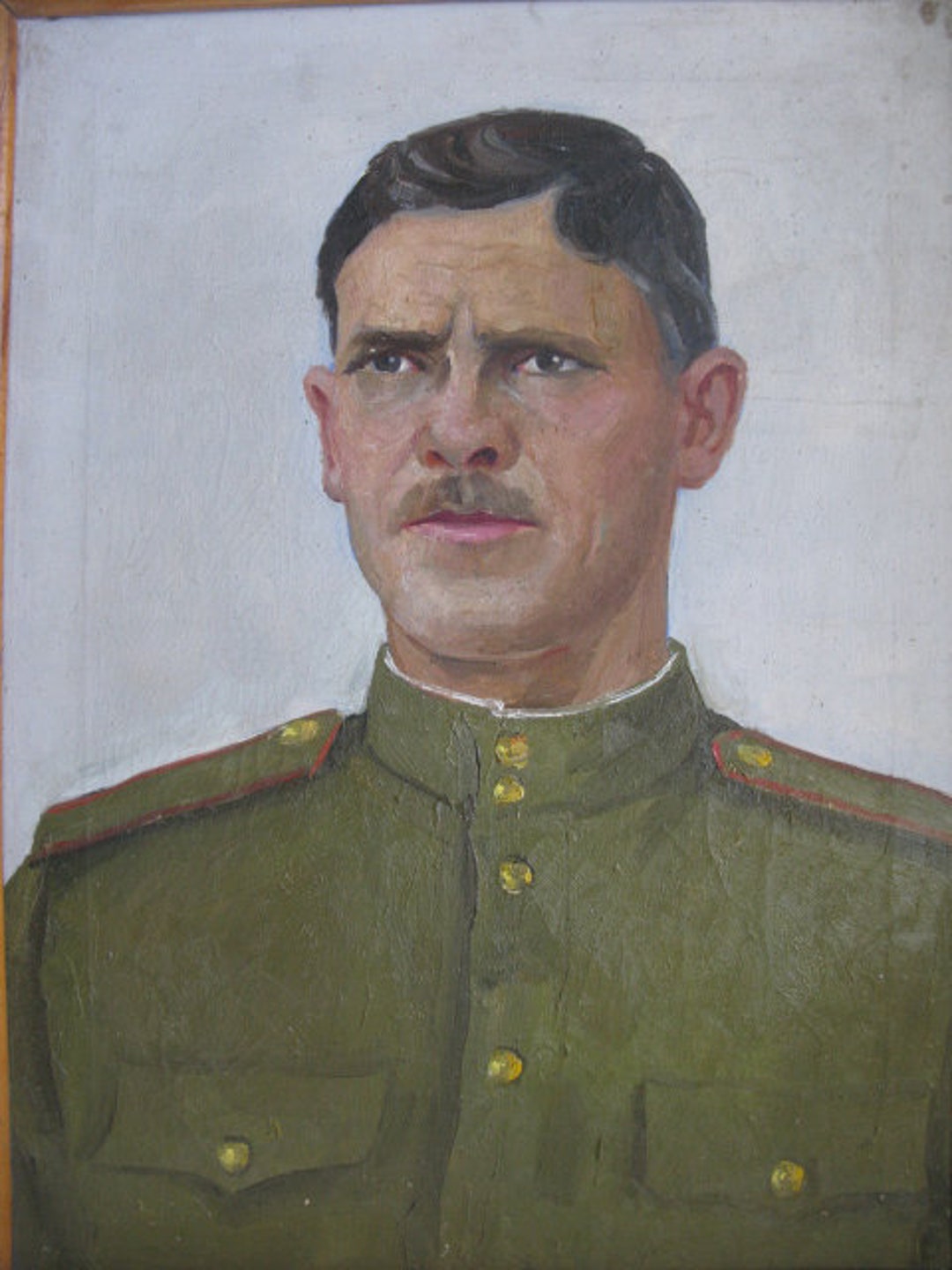 VINTAGE ORIGINAL PAINTING, "portrait of Sergeant", Oil on Canvas ...