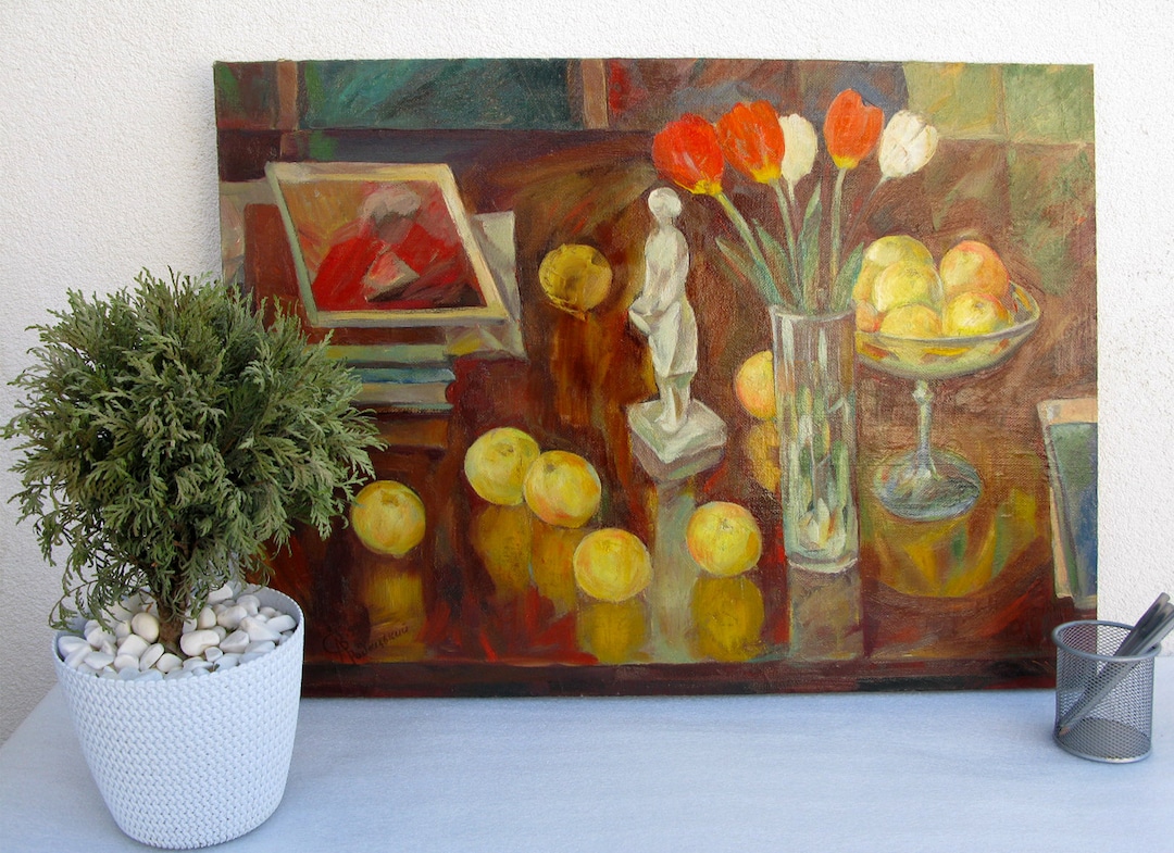 VINTAGE ORIGINAL PAINTING, Oil Painting, Vintage Realism, Realism ...