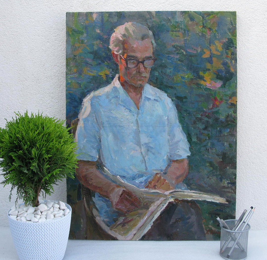 VINTAGE ORIGINAL PAINTING, Oil Painting, Socialist Realism, Vintage ...