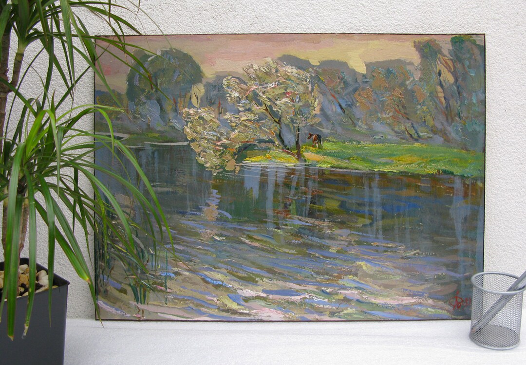 VINTAGE ORIGINAL PAINTING, Oil Painting, Vintage Realism, Social ...