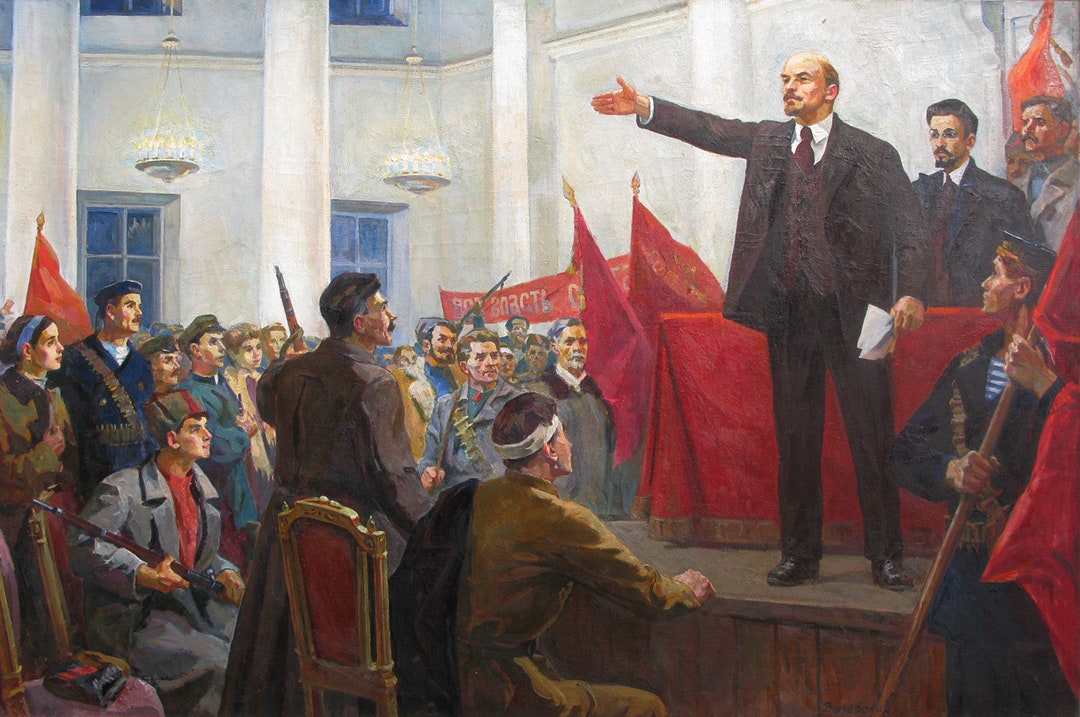 VINTAGE ORIGINAL PAINTING, realismo socialista, género, actuación de ...