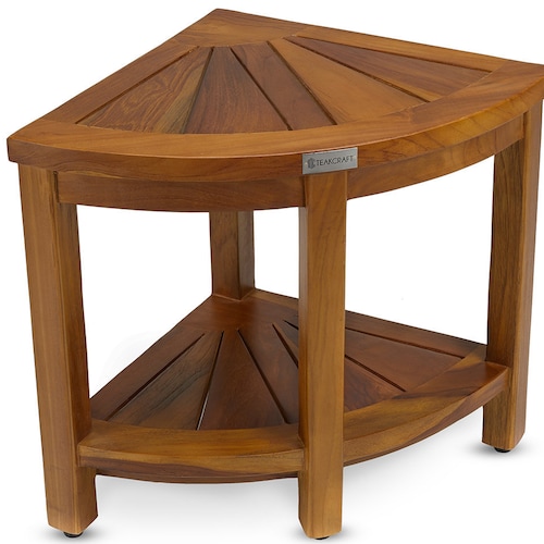 Teak Corner Shower Bench Seat for Bathroom Waterproof Shower | Etsy