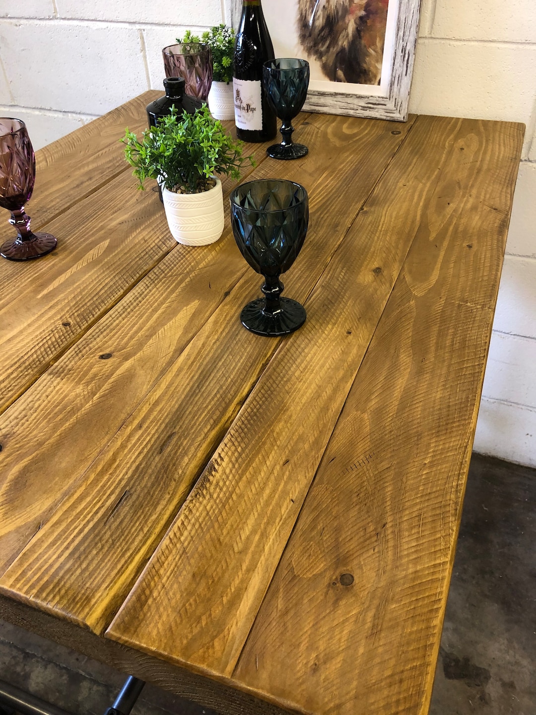 Chunky 4 Board Breakfast Barsolid Rustic Woodhigh Dining - Etsy