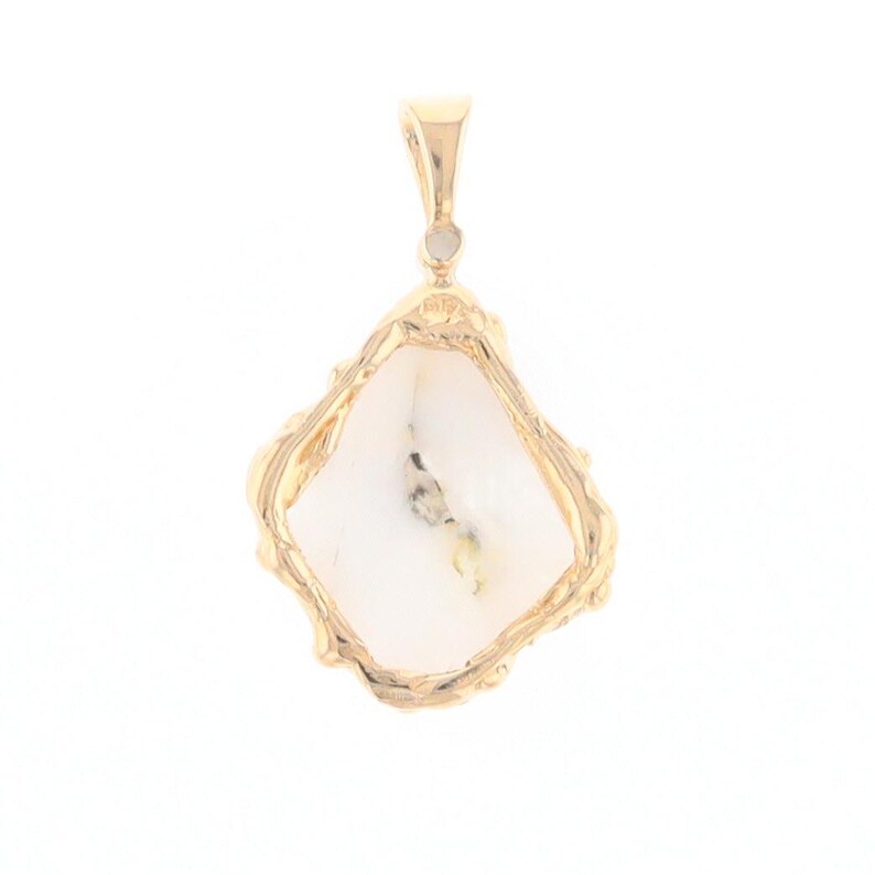 Gold Quartz Freeform Pendant - Etsy
