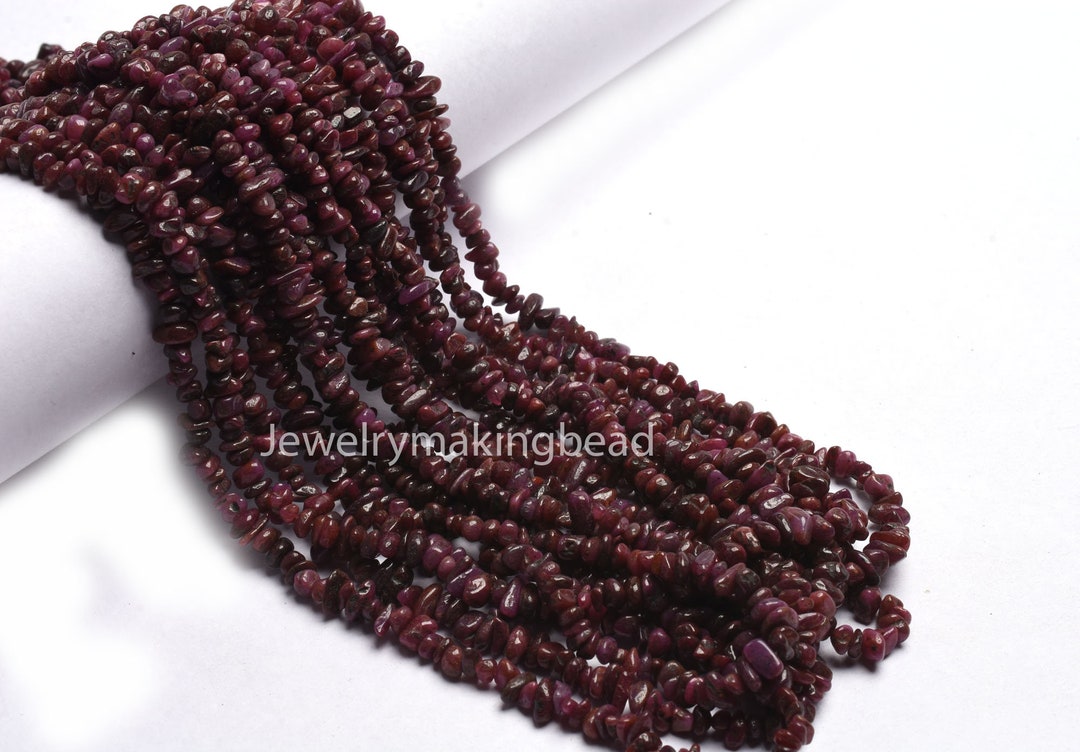 Natural Red Ruby Uncut Chips, Ruby Smooth Raw Beads, Red Rough Nuggets ...