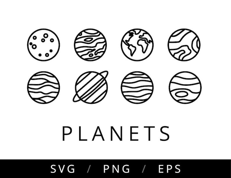 Minimal Planet Posters / Icons - Etsy