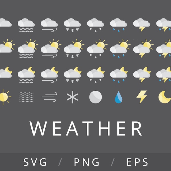 Weather Icons - Etsy