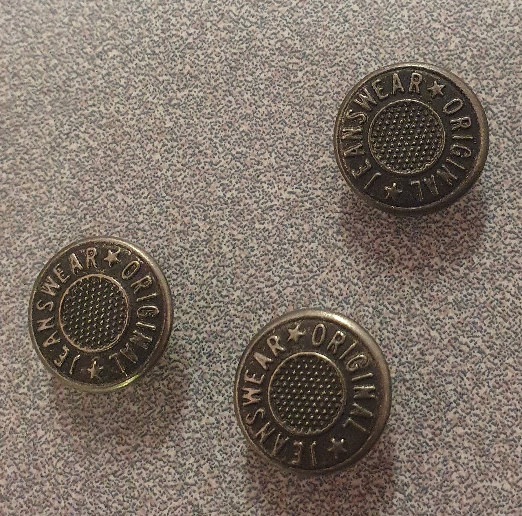 17mm Metal Jeans Buttons Hammer on Denim Tack Alloy Studs Oxyd | Etsy UK