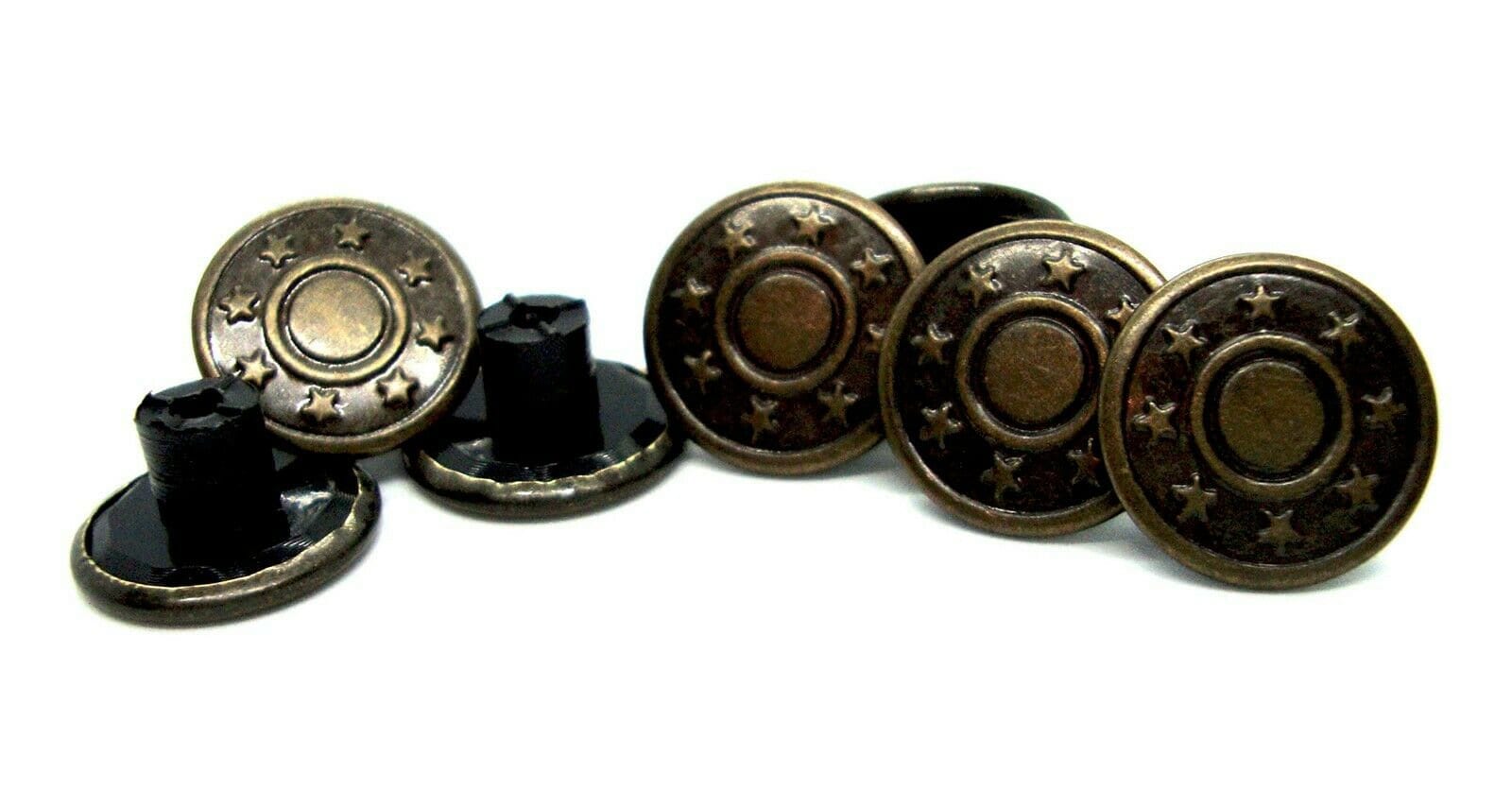 17mm Metal Jeans Buttons Hammer on Denim Tack Alloy Studs Oxyd | Etsy UK