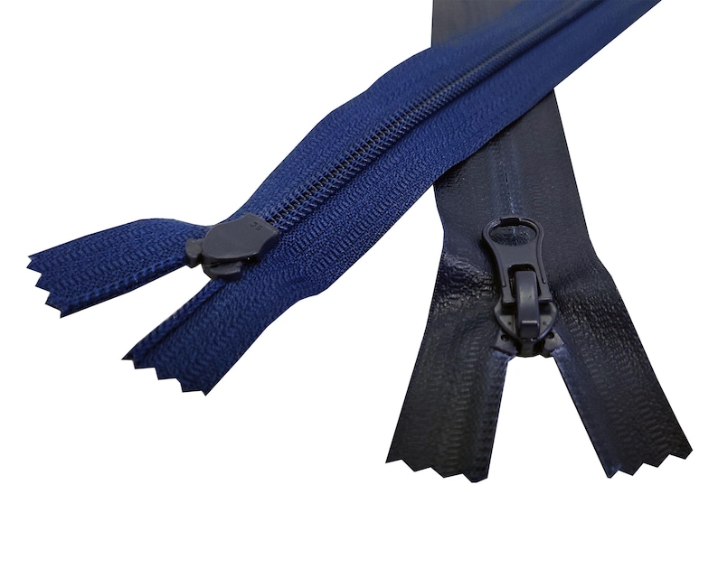 Waterproof Nylon Zip Zipper CLOSED END Zips Black, Navy Blue 18, 20 ...