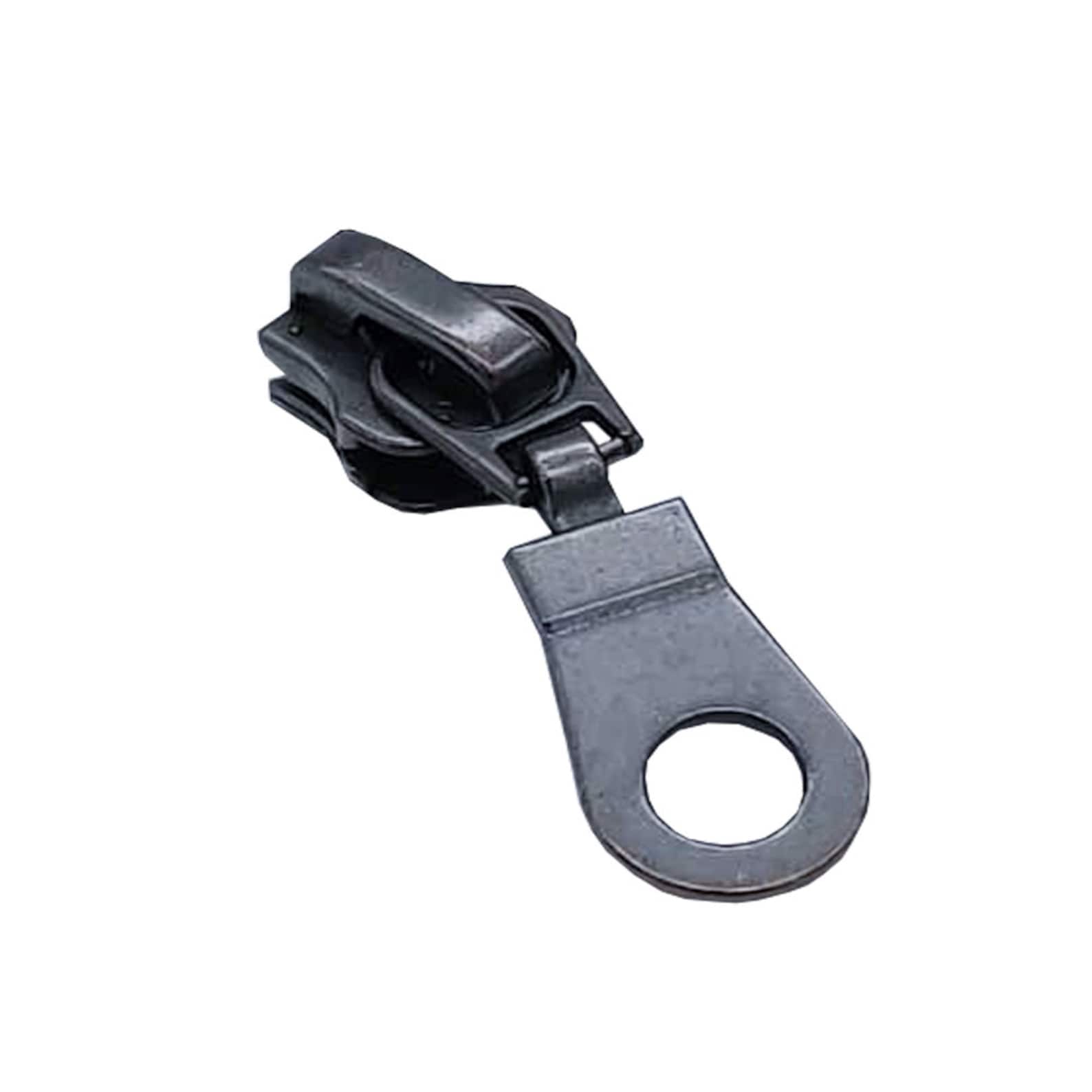 Zipper SLIDER for METAL Zip Size #5 Antique Silver Oxide Black ...