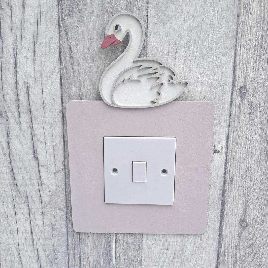Swan Light Switch Surround / Cover | Swan Princess Nursery Decor | Room ...