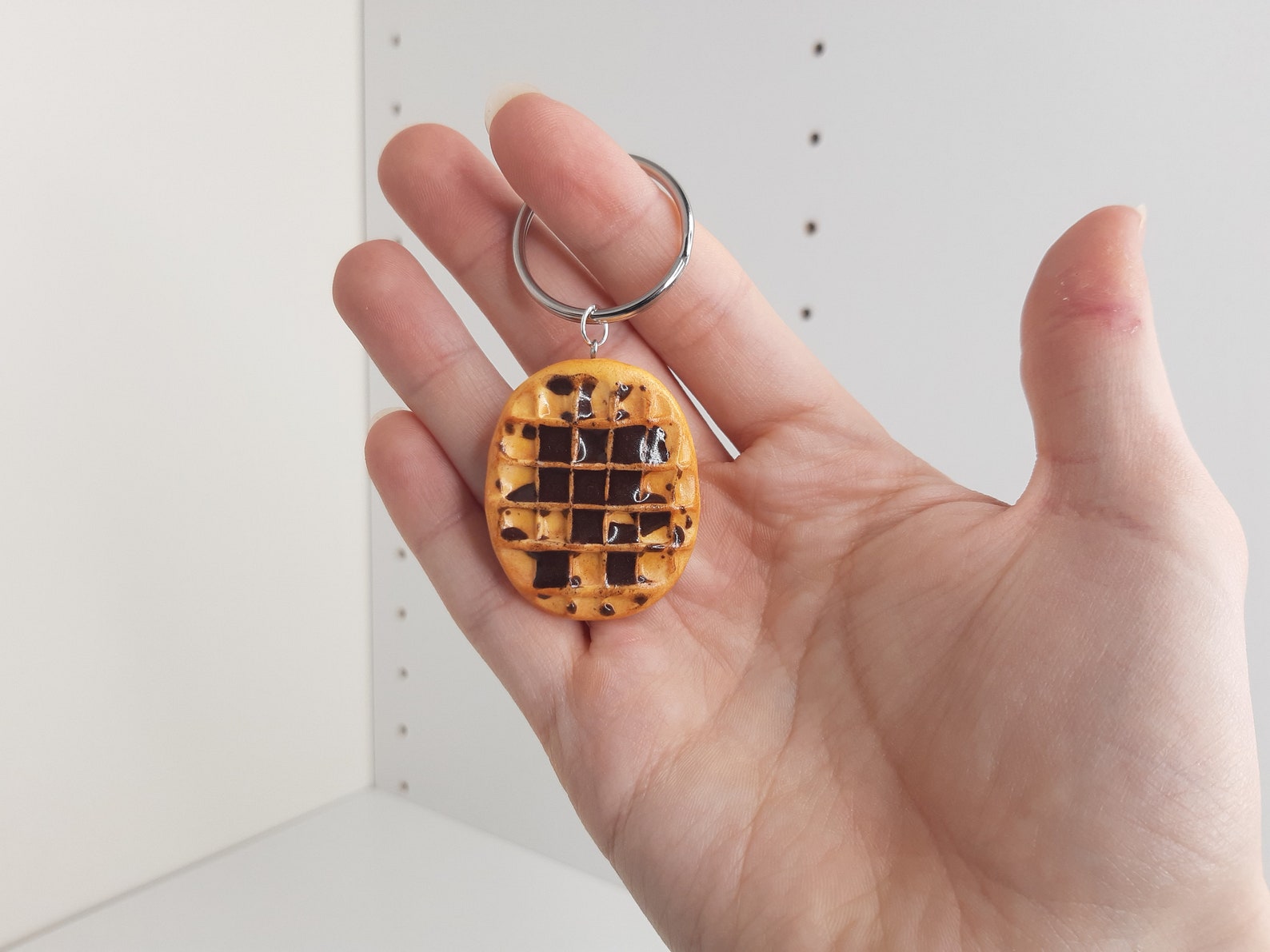 Waffle Keychain, Dessert Keychain, Mini Food Keyring / Keychain, Fake ...