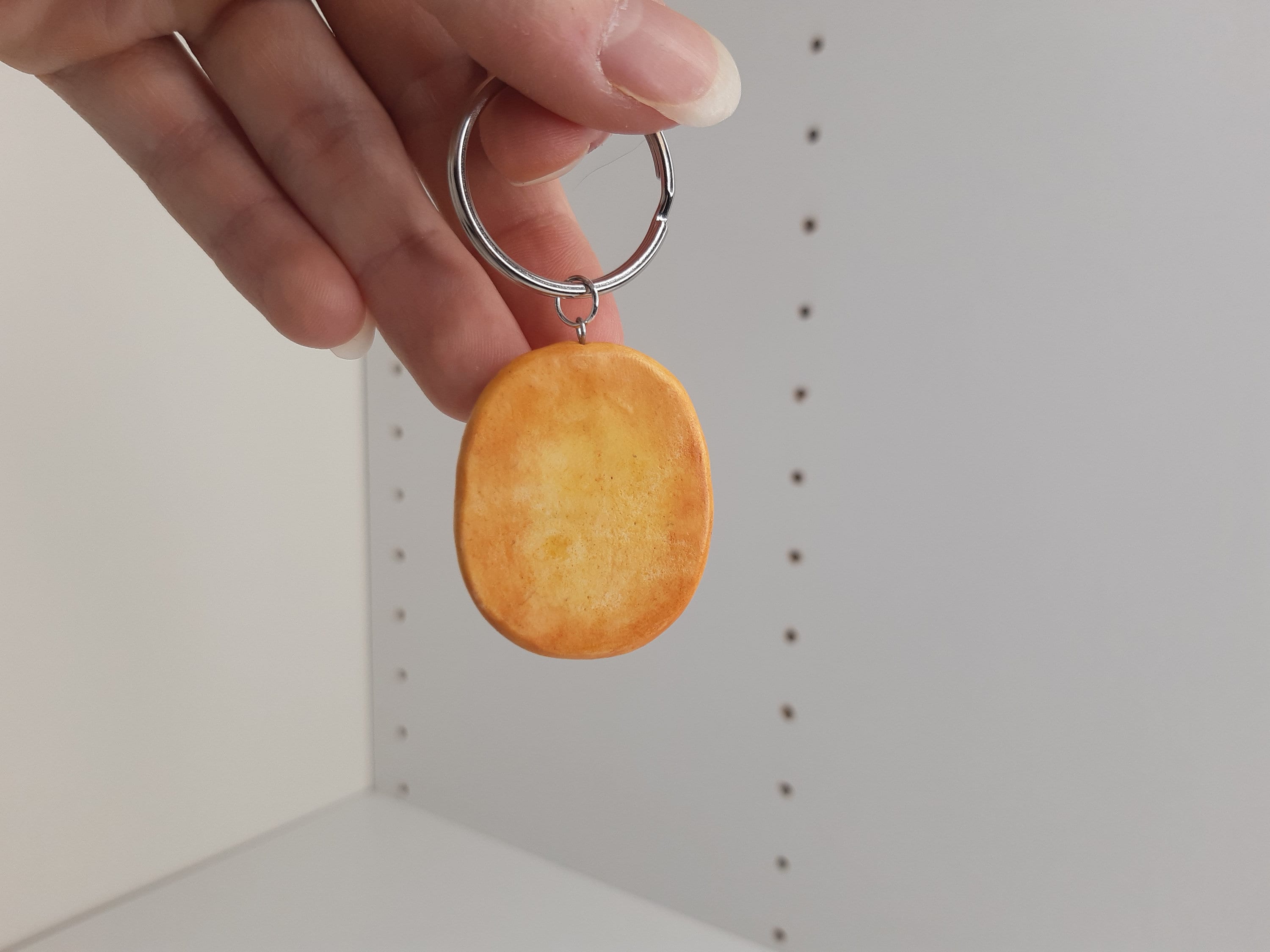 Waffle keychain, Dessert Keychain, Mini food keyring / keychain, Fake ...