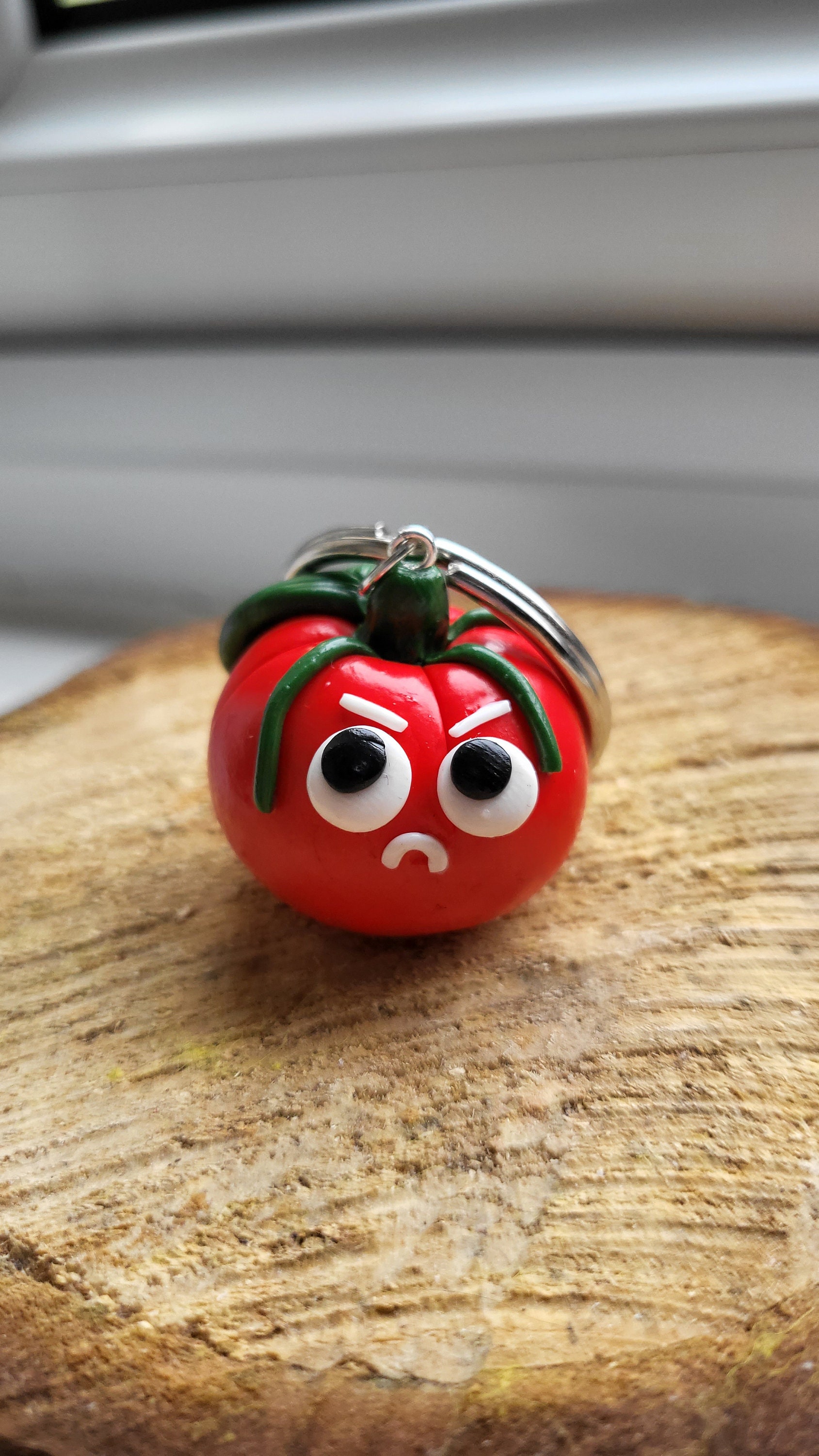 Tomato Keyring, Polymer Clay Food Keychain, Food Keyring, Mini Food ...