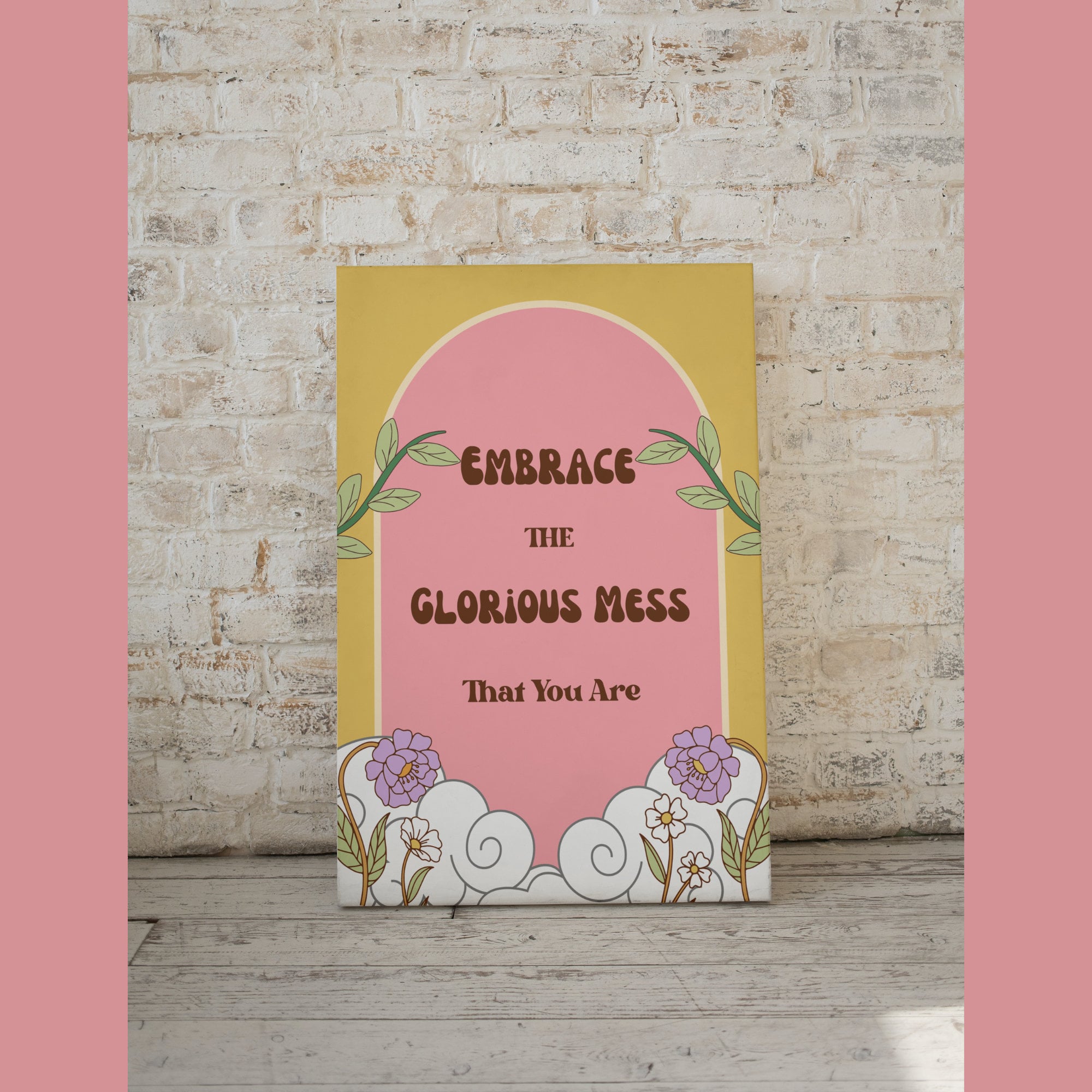 Embrace the Glorious Mess clouds Poster - Etsy