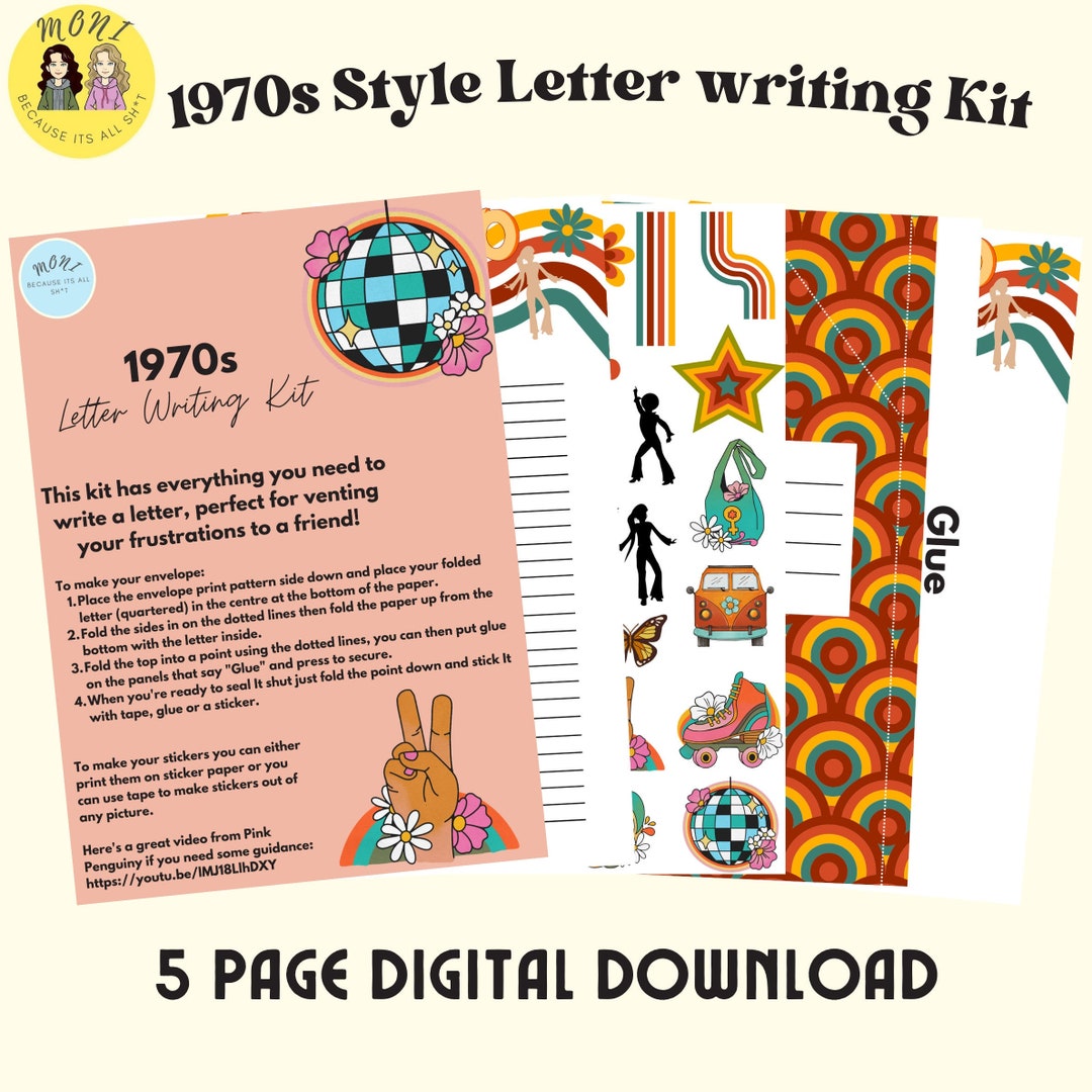 Letter Writing Kit (1970s Style) - Etsy