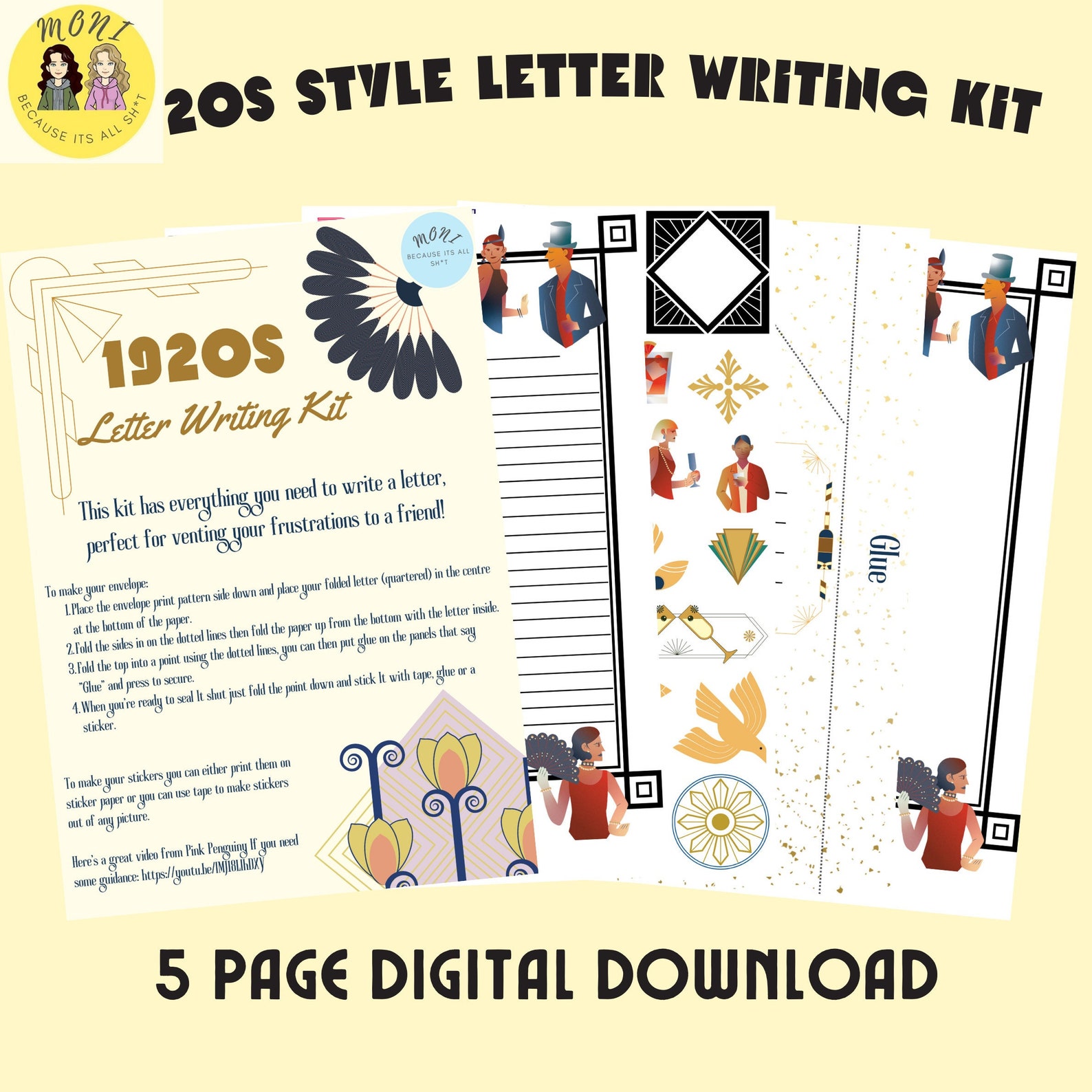 Letter Writing Kit (1920s Style) - Etsy