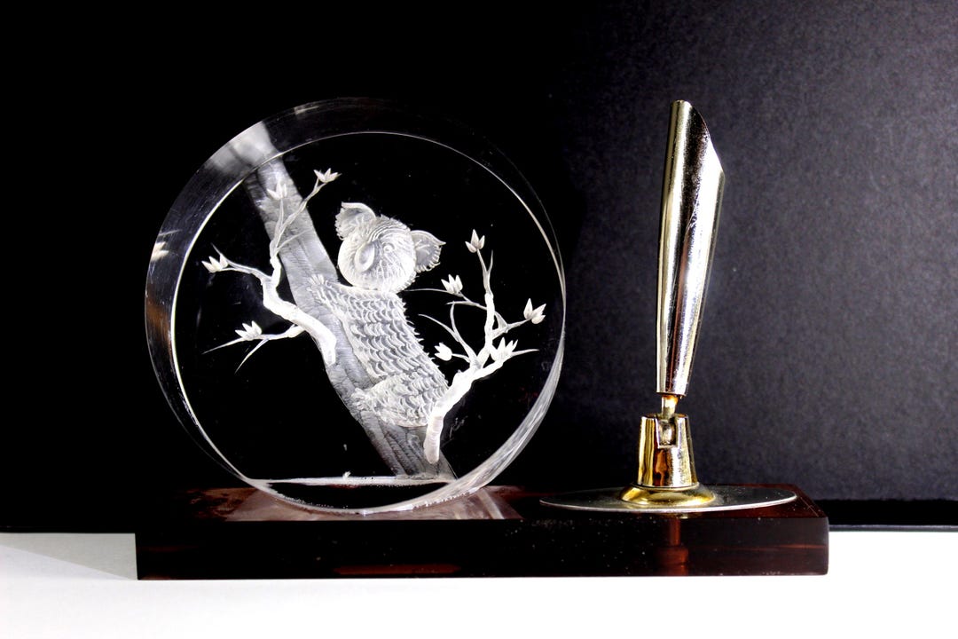 Fountain Pen Holder, Desk Organizer | Retro Pen Stand With Koala in ...